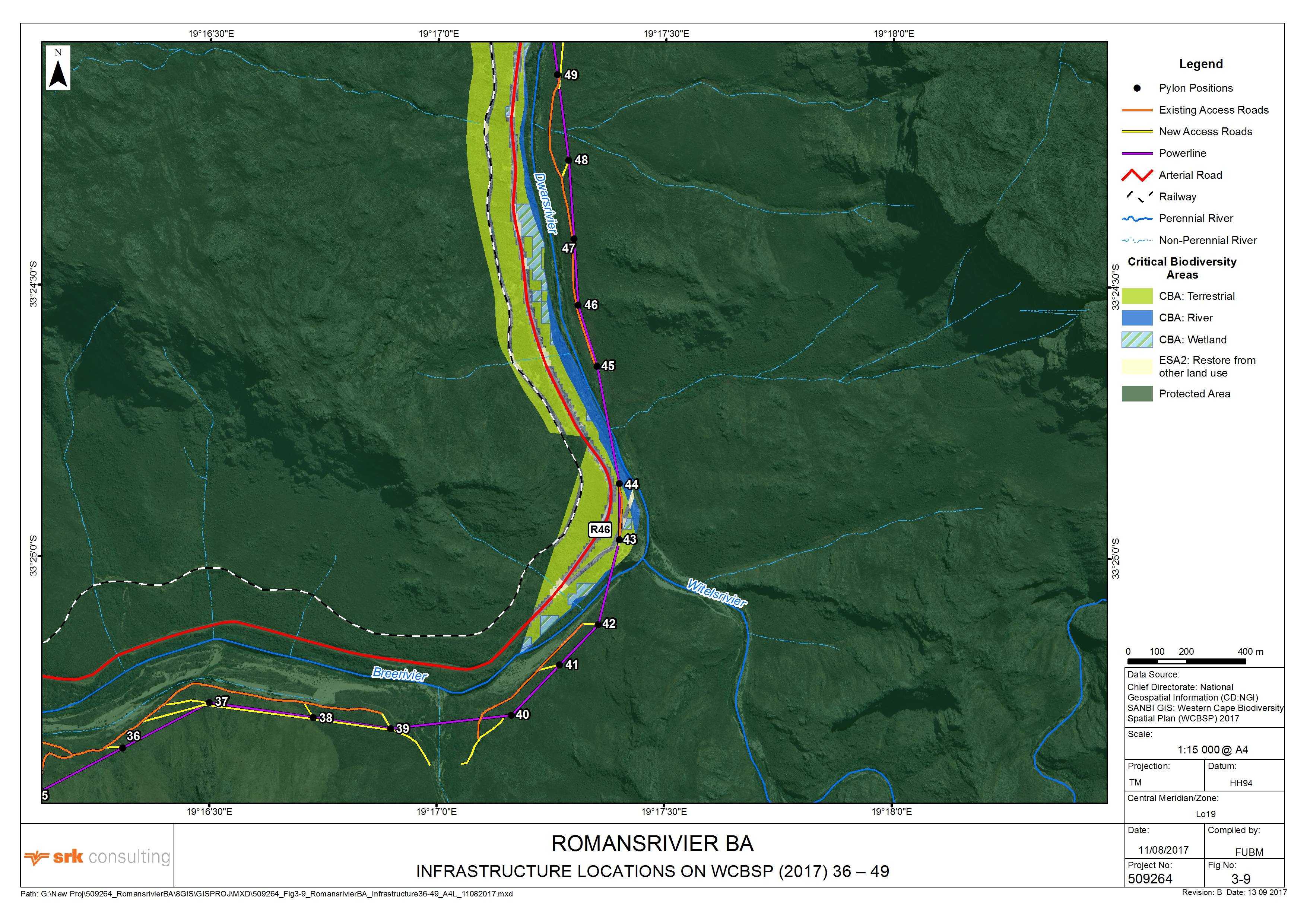 Ceres-Romansrivier 132Kv/66kV Line – EIA Distribution